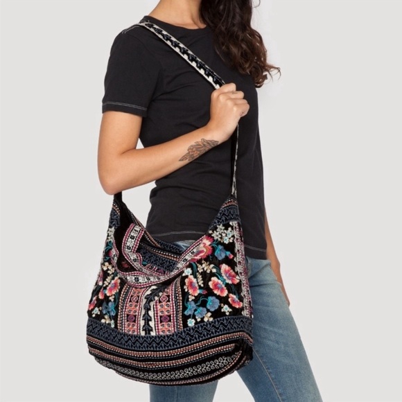 Johnny Was | Bags | Johnny Was Izzy Velvet Embroidered Tote Shoulder ...